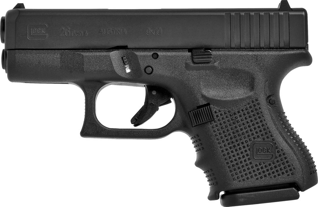 GLOCK 26 G26 GEN 4 HGA 9MM 3.5 IN BBL GNS NY2 3 10RD MAGS BACKSTRAPS ...